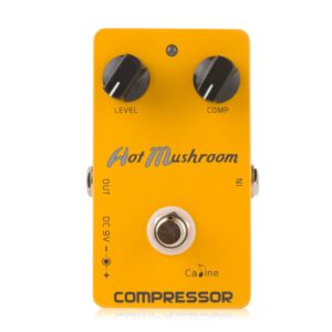 caline compressor acoustic electric guitar effects pedal true bypass orange hot mushroom cp-10