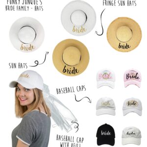 Funky Junque Dad Hat Unconstructed Low Profile Bridal Baseball Cap - Bride