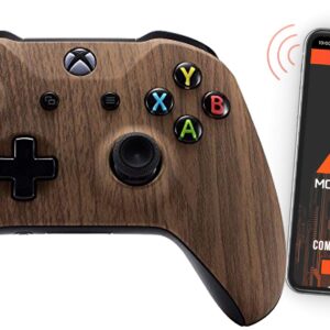 Wooden Grain Smart Rapid Fire Custom Modded Controller for Xbox One S Mods FPS Games and More. Control and Simply Adjust Your mods via Your Phone!