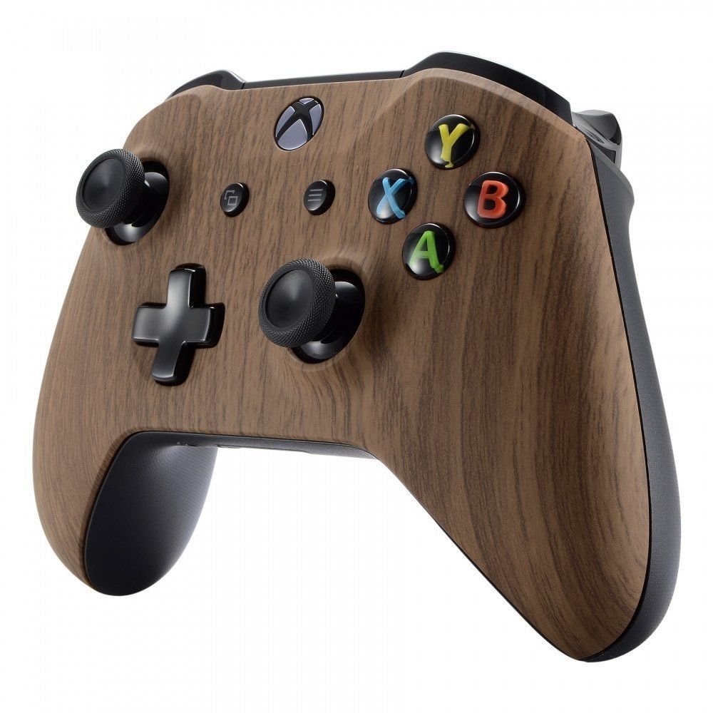 Wooden Grain Smart Rapid Fire Custom Modded Controller for Xbox One S Mods FPS Games and More. Control and Simply Adjust Your mods via Your Phone!