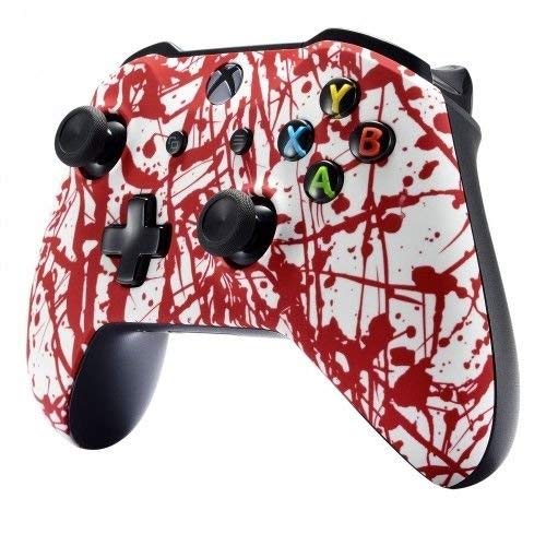 MODDEDZONE Custom MODDED Wireless Controller for Xbox One S/X and PC - With Unique Smart Mods - Best For First Person Shooter Games - Handcrafted by Experts in USA with Unique Design - Blood Splatter