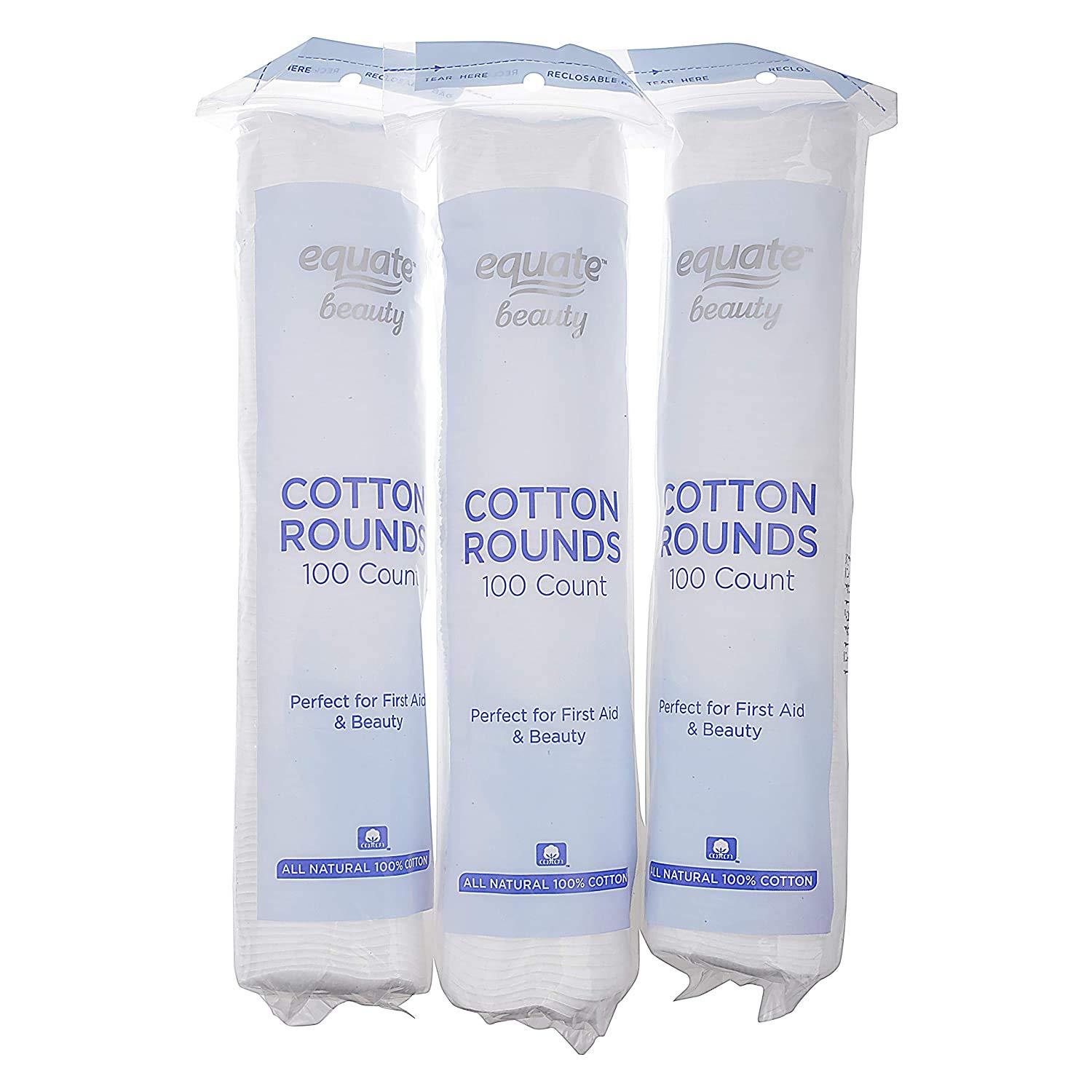 Equate Beauty Cotton Rounds, 300 Ct