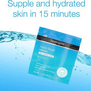 Neutrogena Hydro Boost and Hydrating Hydrogel Mask 1 Ounce (4 Pack)