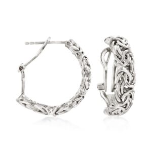 ross-simons sterling silver byzantine hoop earrings