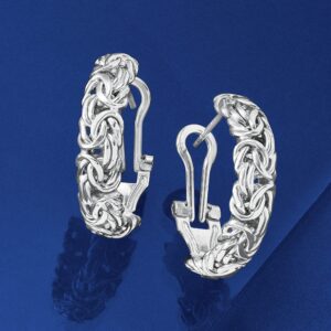 Ross-Simons Sterling Silver Byzantine Hoop Earrings