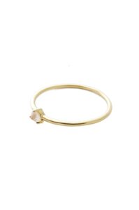 honeycat rose quartz crystal point ring in 18k gold plate | minimalist, delicate jewelry (gold 5)