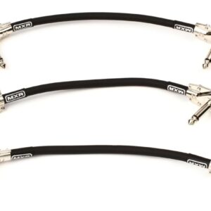 Dunlop MXR 6 Inch Right Angle Pancake Guitar Patch Cables for Effects Pedals, 6 Pack