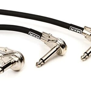 Dunlop MXR 6 Inch Right Angle Pancake Guitar Patch Cables for Effects Pedals, 6 Pack