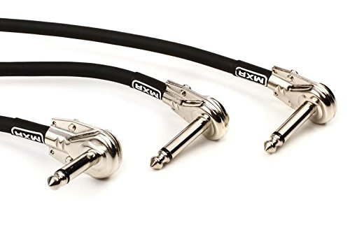 Dunlop MXR 6 Inch Right Angle Pancake Guitar Patch Cables for Effects Pedals, 6 Pack