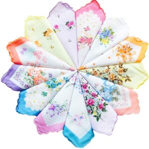 Ladies Vintage Floral 100% Cotton handkerchiefs mixed Bulk