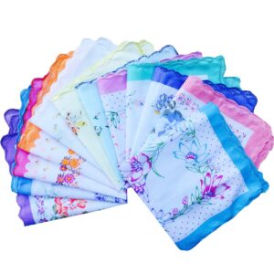 Ladies Vintage Floral 100% Cotton handkerchiefs mixed Bulk