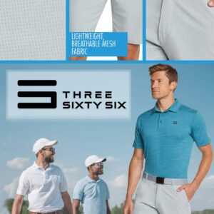 Three Sixty Six Mens Dry Fit Golf Shorts 10 in Inseam - Quick Dry Casual Chinos w/Elastic Waist