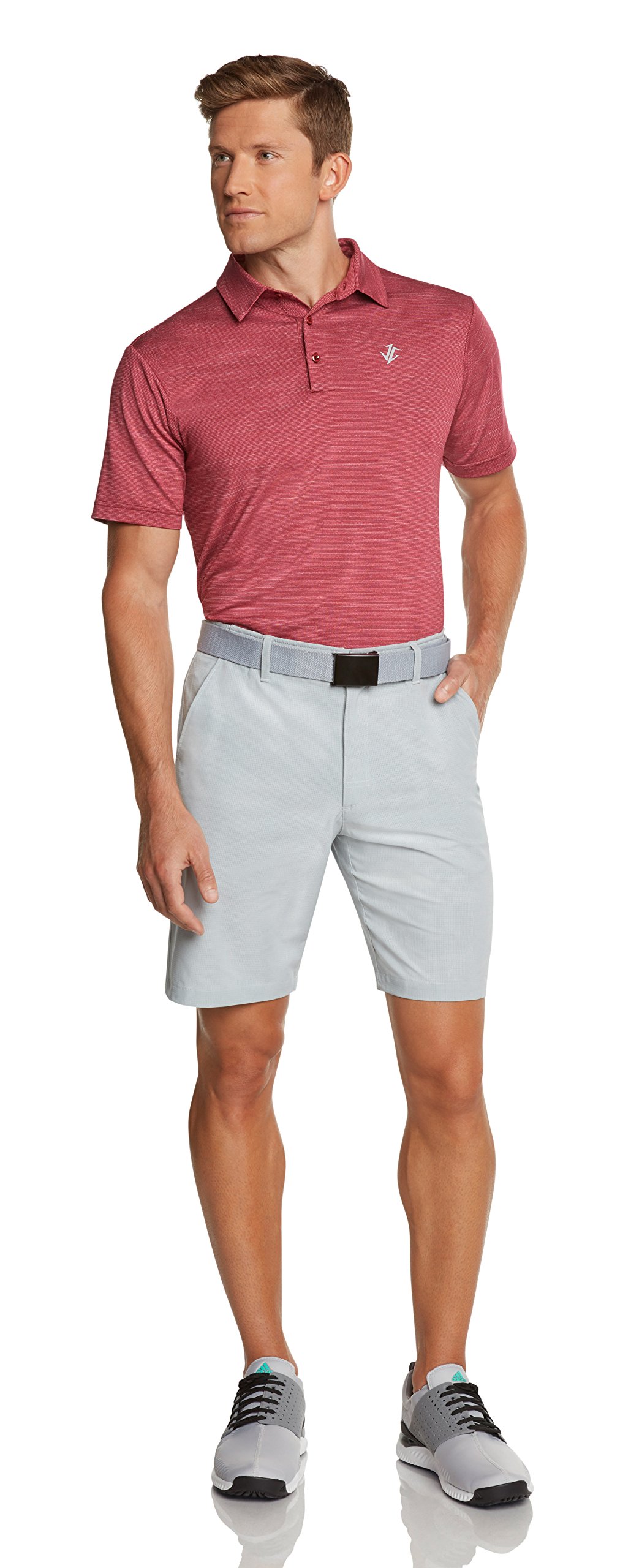 Three Sixty Six Mens Dry Fit Golf Shorts 10 in Inseam - Quick Dry Casual Chinos w/Elastic Waist