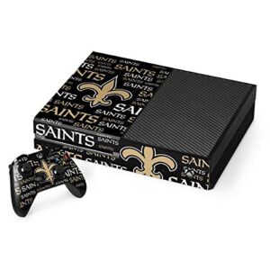 skinit decal gaming skin compatible with xbox one console and controller bundle - officially licensed nfl new orleans saints black blast design