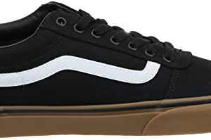 Vans Men's Ward Sneaker, Black ((Canvas) Black/Gum 7hi), 14