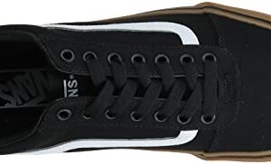 Vans Men's Ward Sneaker, Black ((Canvas) Black/Gum 7hi), 14