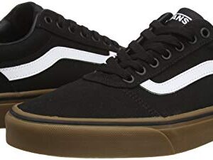 Vans Men's Ward Sneaker, Black ((Canvas) Black/Gum 7hi), 14