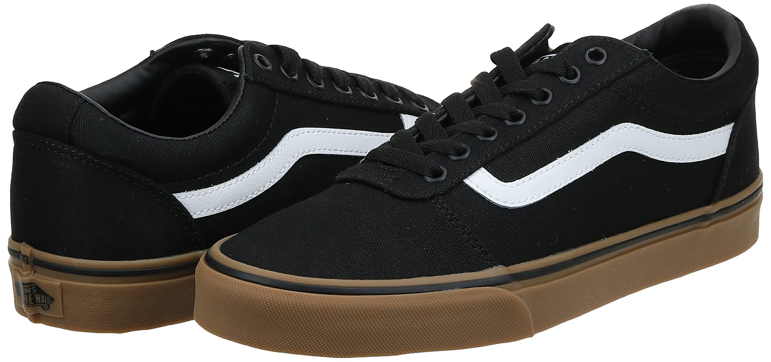 Vans Men's Ward Sneaker, Black ((Canvas) Black/Gum 7hi), 14