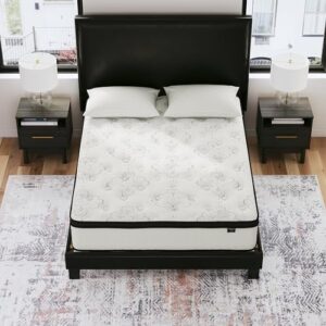 Signature Design by Ashley Twin Size Chime 12 Inch Medium Firm Hybrid Mattress with Cooling Gel Memory Foam