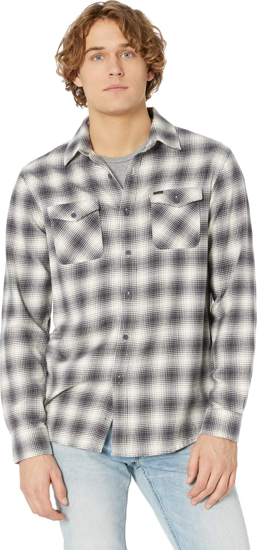 Rip Curl Men's Draco Flannel, Off White, S