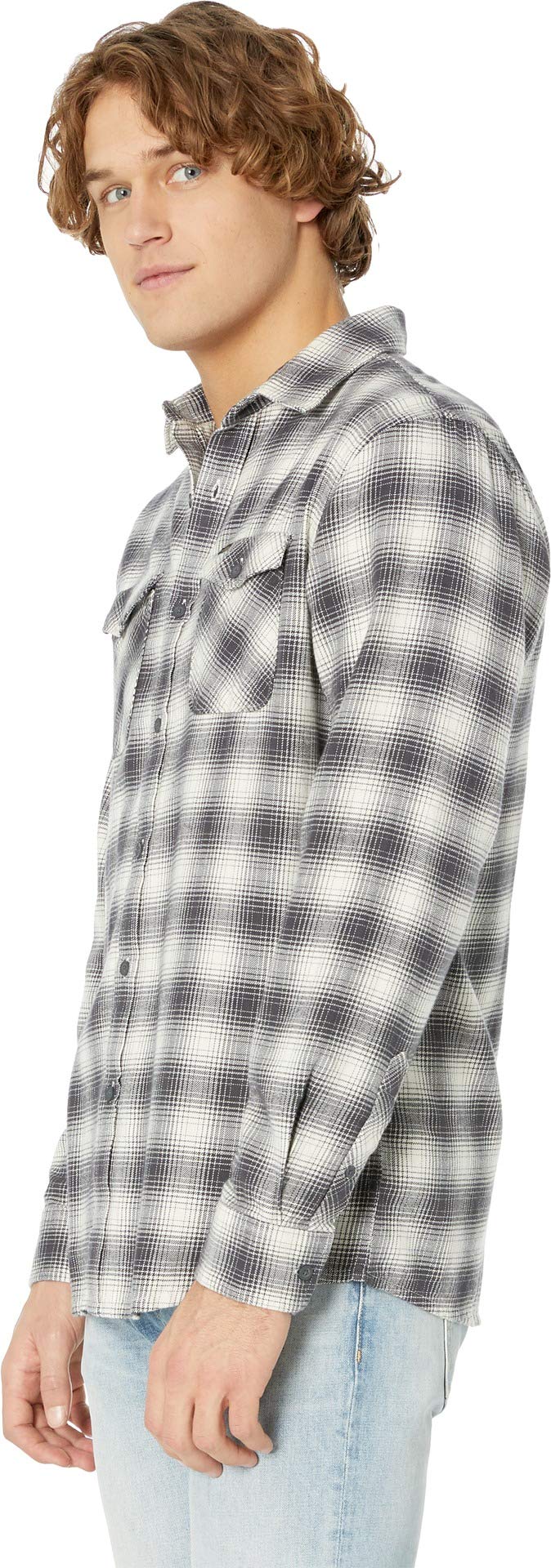 Rip Curl Men's Draco Flannel, Off White, S