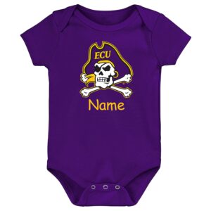 future tailgater east carolina ecu pirates personalized color baby onesie (3-6 months)