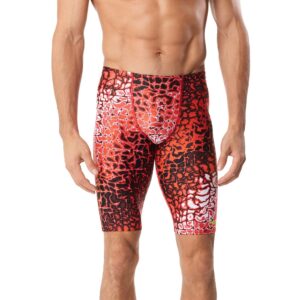 speedo men's prism racer jammer - powerflex eco red 24