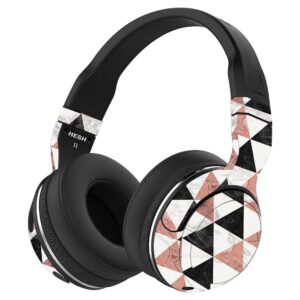 mightyskins skin compatible with skullcandy hesh 2 wireless headphones - marble pyramids | protective, durable, and unique vinyl wrap cover | easy to apply, remove | made in the usa