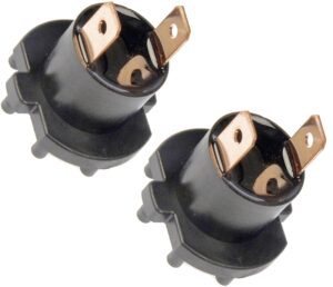 apdty 756651x2 headlight low beam bulb holder socket connector pair fits 2004-2009 mazda 3 2006-2010 mazda 5 2001-2003 protΘgΘ & protege5 (quantity 2 included; replaces b28v-51-0a3, b28v-51-0a3a)