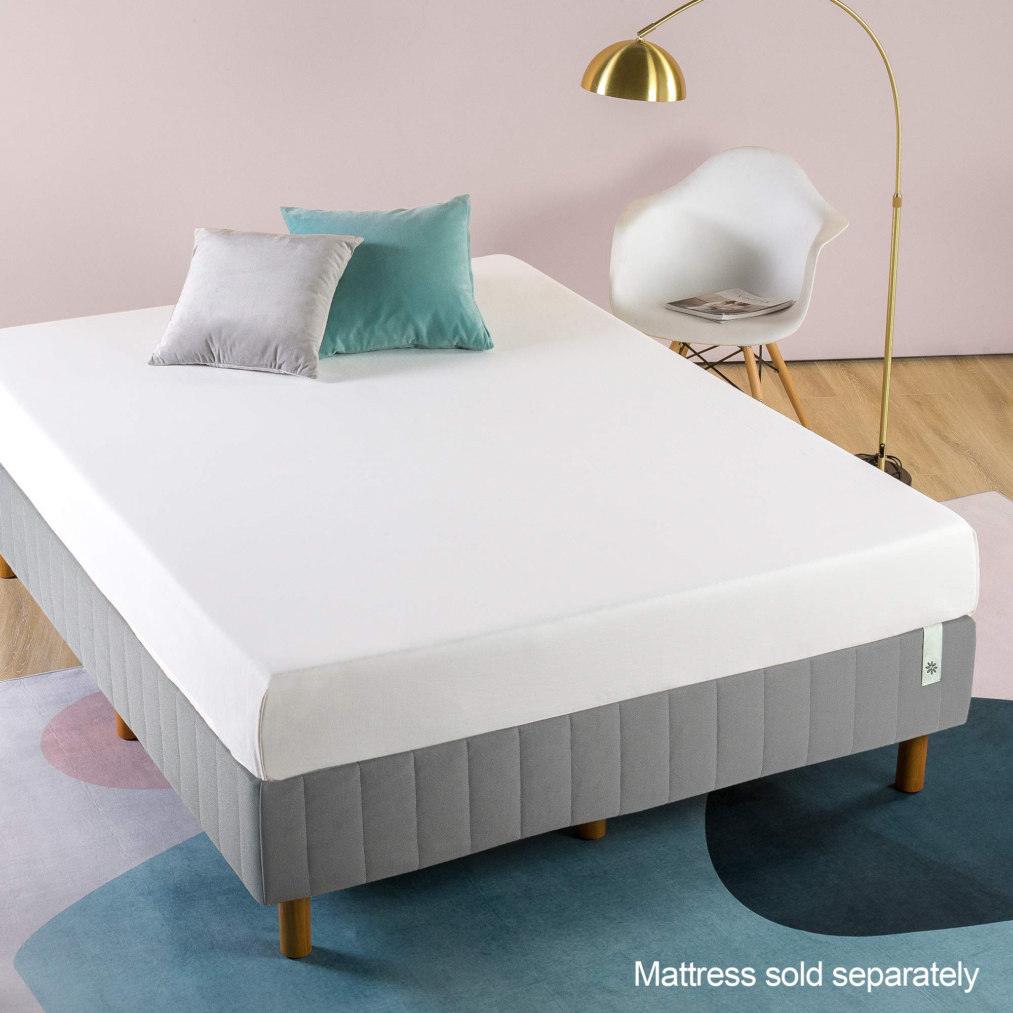 ZINUS GOOD DESIGN Award Winner Justina Metal Mattress Foundation / 16 Inch Platform Bed / No Box Spring Needed, Full Grey