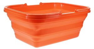 ust flexware collapsible sink 2.0 with 4.23 gal wash basin for washing dishes and person during camping, hiking and home, orange, one size (20-12268)