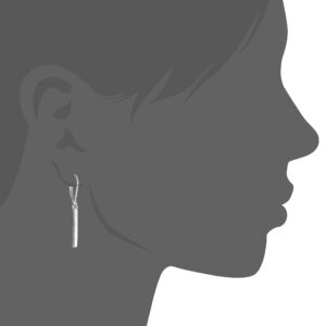 Chaps Women's Silvertone Bar Drop Leverback Earrings