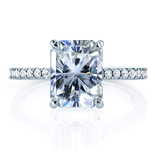 Kobelli Radiant-cut Moissanite Engagement Ring 3 1/10 CTW 14k White Gold (DEF/VS, GH/I), 6