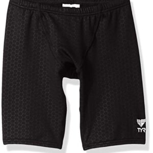 TYR Boys’ Hexa Jammer Swimsuit, Black, 22