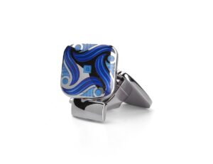 cufflinks unique square enamel blue cuffs luxury french shirts silver cuff link for men 1 set