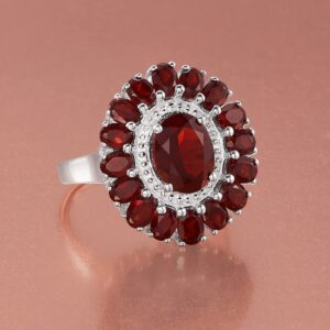 Ross-Simons 5.20 ct. t.w. Garnet Ring in Sterling Silver. Size 8