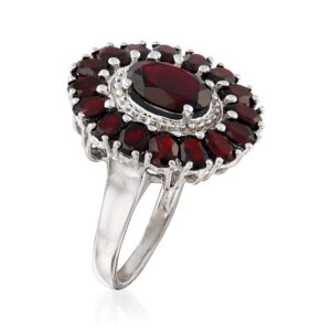 Ross-Simons 5.20 ct. t.w. Garnet Ring in Sterling Silver. Size 8