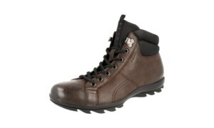 prada men's 4t1846 o0r f0201 brown leather half-boot us 9 / eu 8 (42)