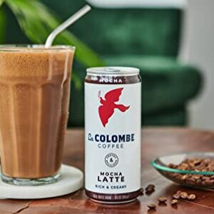 La Colombe Mocha Draft Latte - 9 Fluid Ounce, 16 Count - Cold-Pressed Espresso and Frothed Milk + Dark Chocolate - Made With Real Ingredients - Grab And Go Coffee, White, Brown