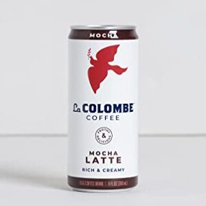 La Colombe Mocha Draft Latte - 9 Fluid Ounce, 16 Count - Cold-Pressed Espresso and Frothed Milk + Dark Chocolate - Made With Real Ingredients - Grab And Go Coffee, White, Brown