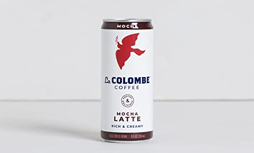 La Colombe Mocha Draft Latte - 9 Fluid Ounce, 16 Count - Cold-Pressed Espresso and Frothed Milk + Dark Chocolate - Made With Real Ingredients - Grab And Go Coffee, White, Brown