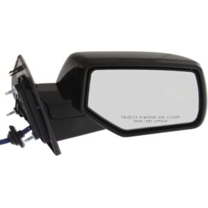 kool vue right power heated mirror for chevrolet tahoe suburban gmc yukon 2015-2020 manual fold without signal light, blind spot, memory, puddle lamp & auto-dimming paintable without luxury package