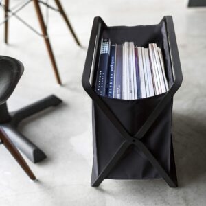 YAMAZAKI home Tower Storage Hamper Black