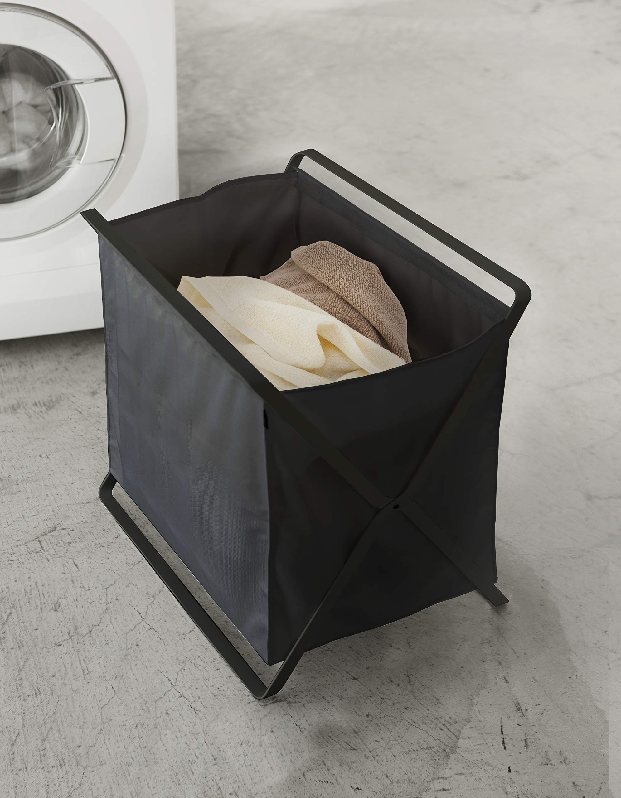 YAMAZAKI home Tower Storage Hamper Black