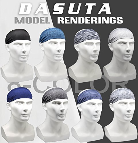 DASUTA 8 PCS Women's Workout Headbands Non Slip Yoga Sport Sweatbands Fitness Hairbands for Travel Athletic Elastic Moisture Wicking