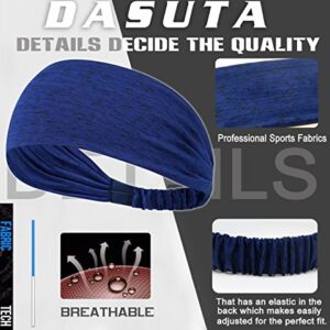 DASUTA 8 PCS Women's Workout Headbands Non Slip Yoga Sport Sweatbands Fitness Hairbands for Travel Athletic Elastic Moisture Wicking