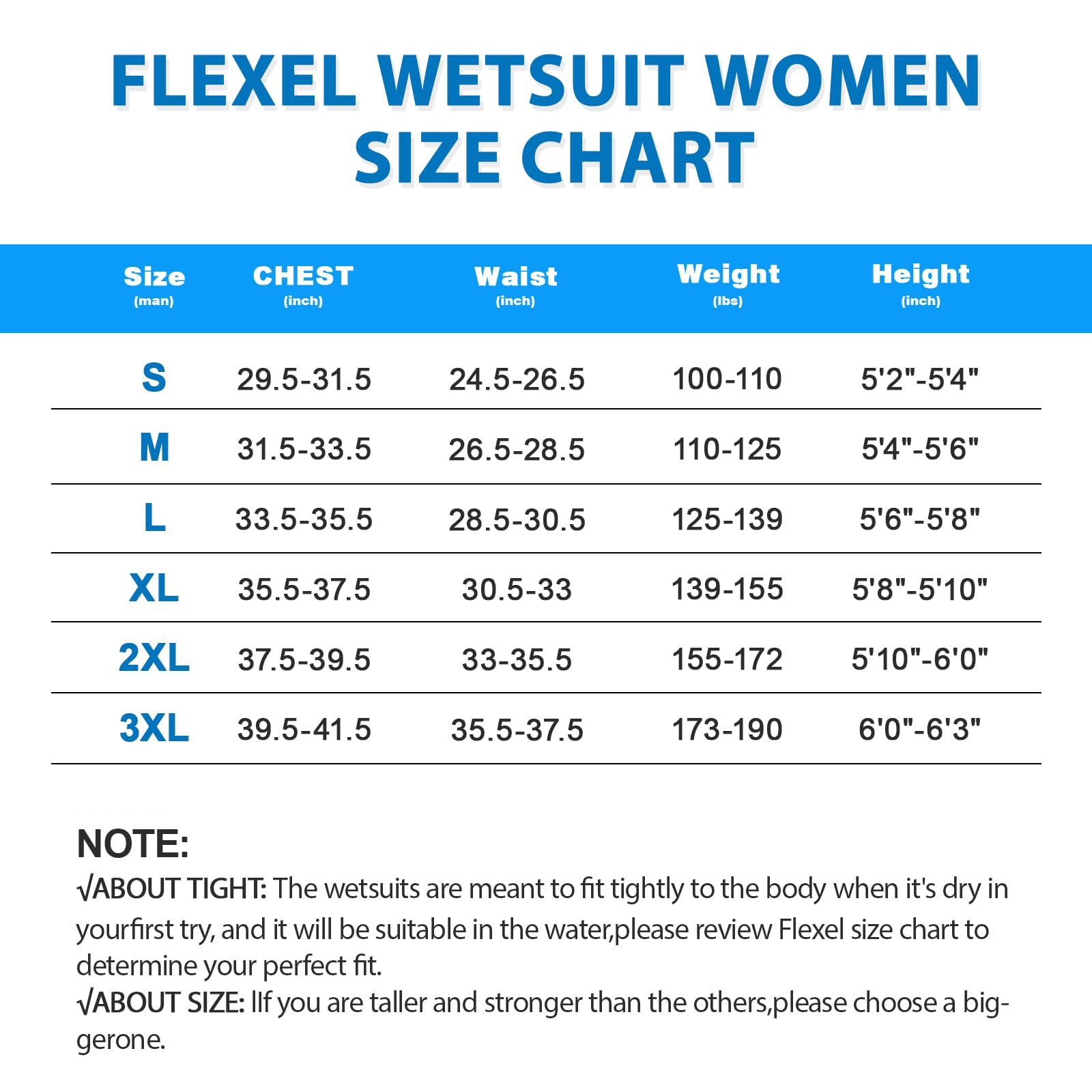 FLEXEL Shorty Wetsuit Women 3mm, Wet Suits for Mens in cold water, Neoprene Scuba Diving Suit for Surfing Swimming Snorkeling