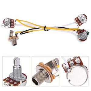 Guitar Wiring Harness Set Prewired 500K Pots Control Knobs Wiring Harness Kit for JB Electirc Guitar Bass