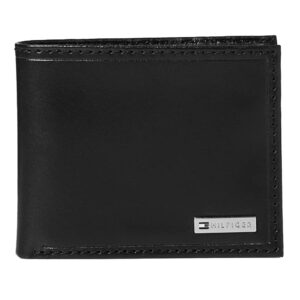 tommy hilfiger leather men's wallet rfid billfold with coin pocket