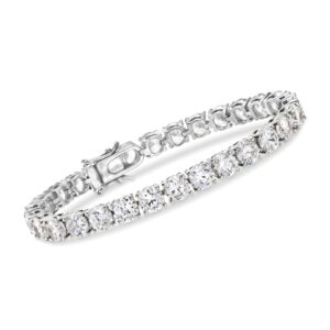 ross-simons 23.00 ct. t.w. cz tennis bracelet in sterling silver. 7 inches